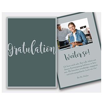 Glückwunschkarte WEITER SO! - HACH Grußkarten