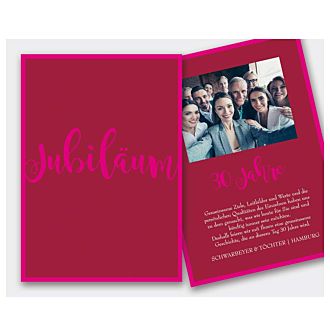 Jubiläumskarten ZUM JUBILÄUM bestellen|HACH Grußkarten